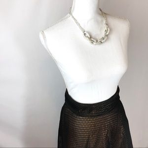 Skirts | Forever 21 Contemporary Mesh Overlay Aline Skirt | Poshmark